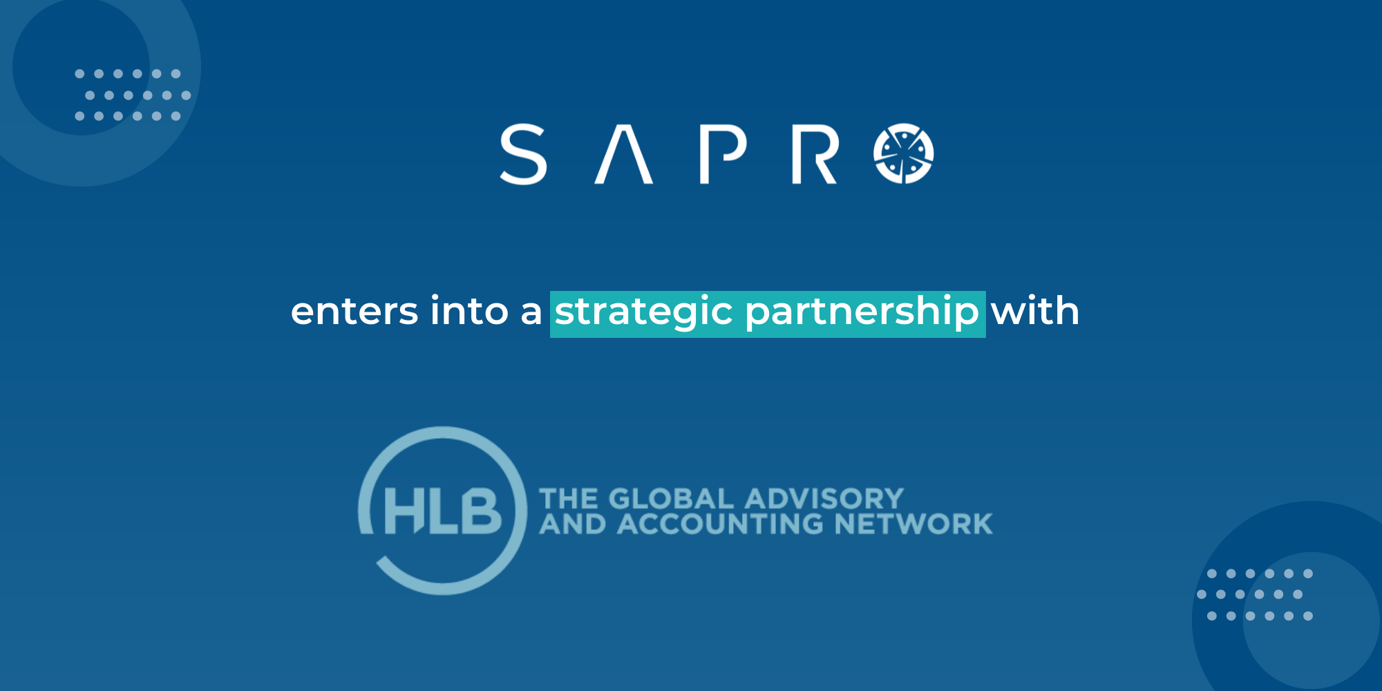 SAPRO announces strategic partnership with HLB